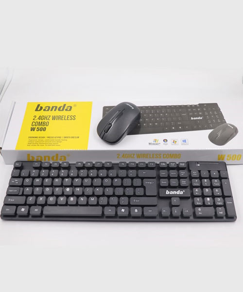 W500 Banda 2.4 GHz Wireless Keyboard Mouse Set Pakistan