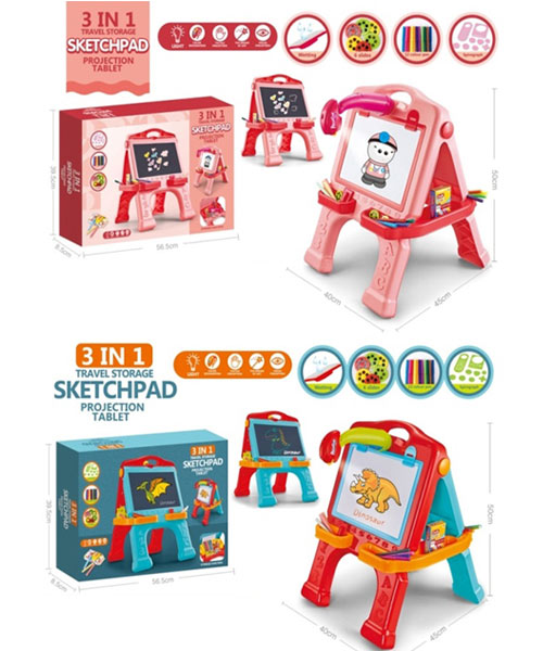 3in1 Kids Travel Storage Sketchpad Toy Board Pakistan