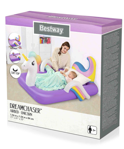 Bestway 67713 Kids Inflatable Dream Chaser Unicorn Airbed